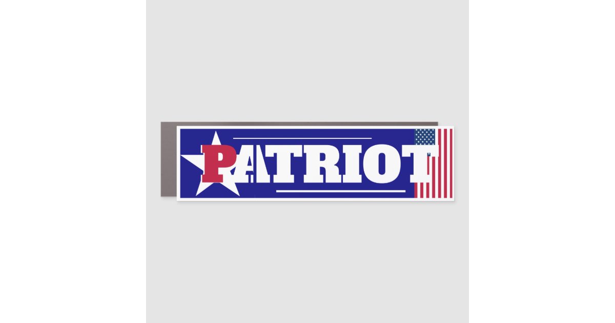 Patriot Bumper Sticker Car Magnet | Zazzle