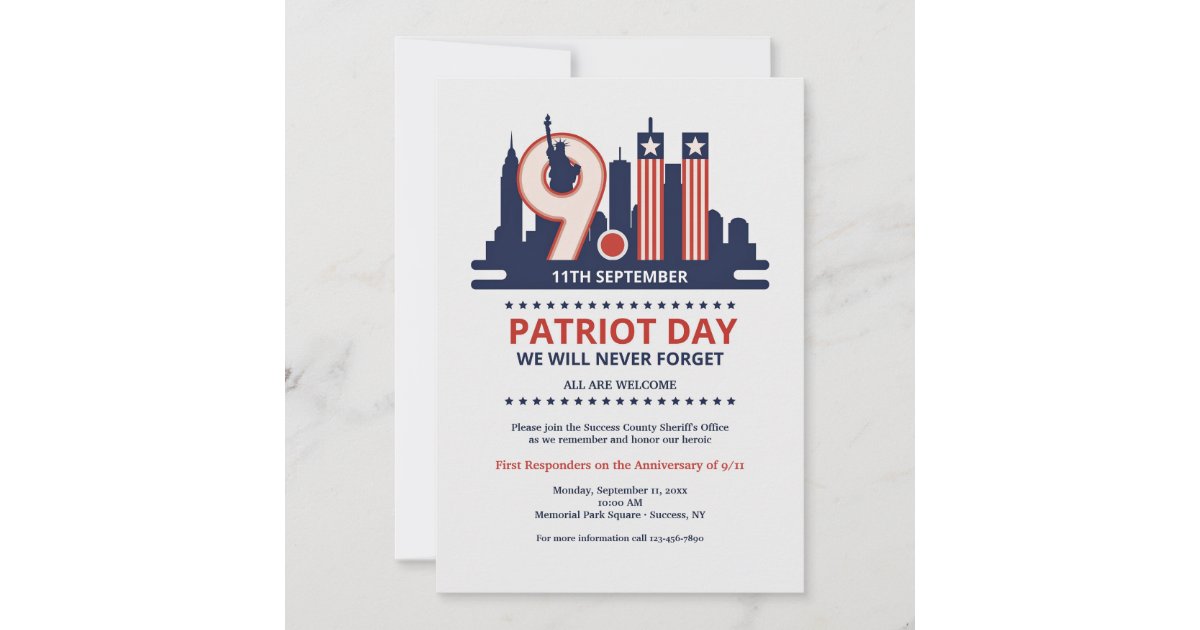 Patriot Day Invitation | Zazzle