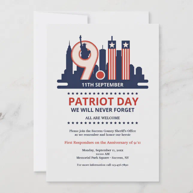 Patriot Day Invitation | Zazzle