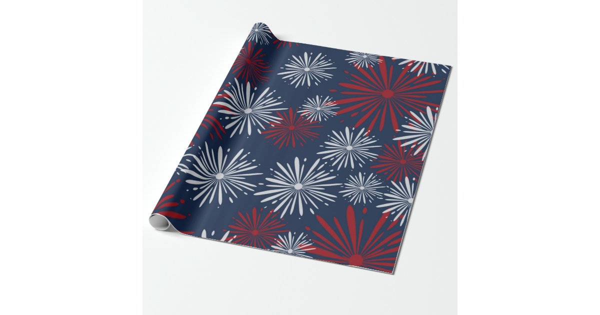 Patriot Fireworks Wrapping Paper | Zazzle