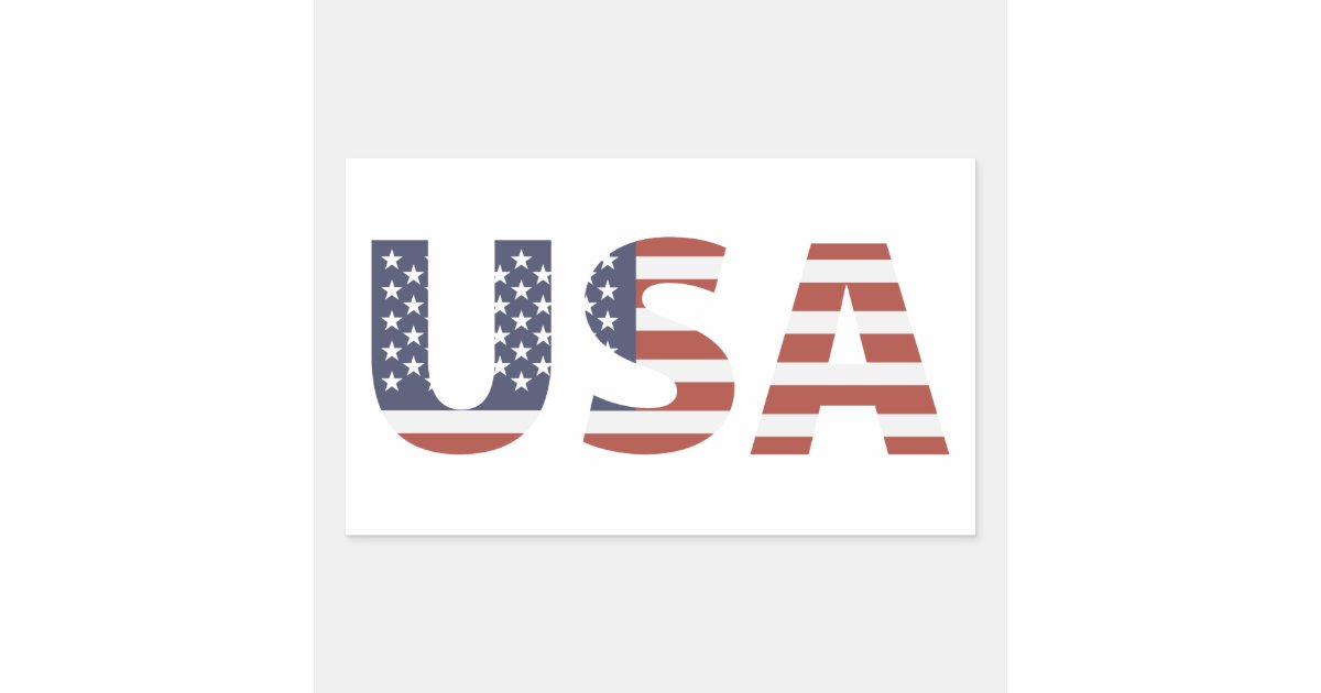 Patriot USA American Flag Rectangular Sticker | Zazzle