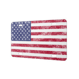 Patriotic 4th Of July American Flag License Plate | Zazzle