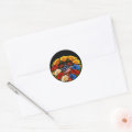 Patriotic 4th of July Clip Art California Poppy Classic Round Sticker ...