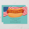 Patriotic 4TH of July Hotdog Cookout Invitation | Zazzle