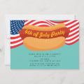 Patriotic 4TH of July Hotdog Cookout Invitation | Zazzle
