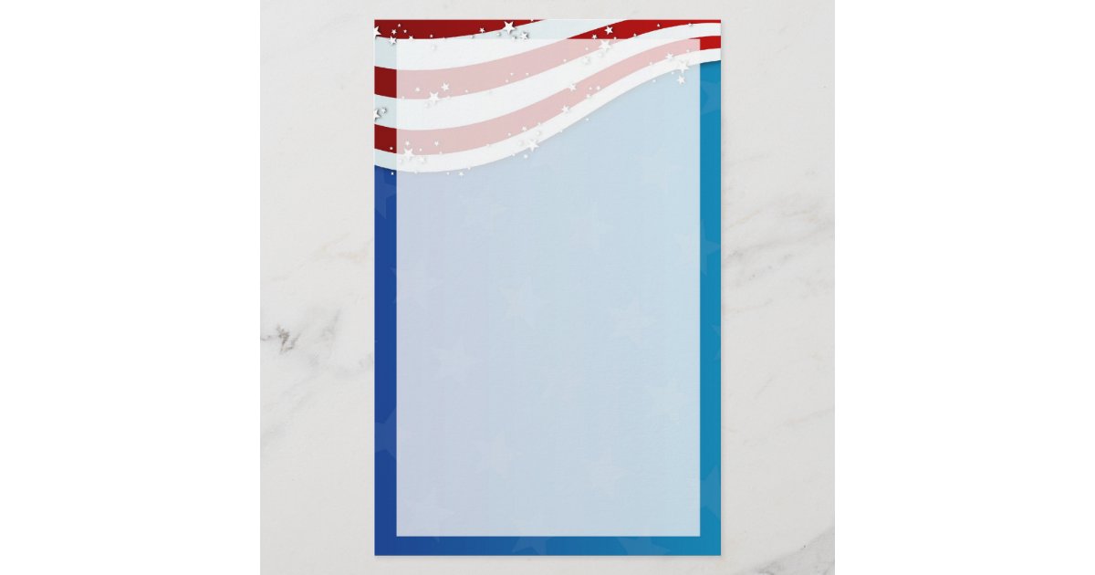 patriotic 4th of july stationary stationery | Zazzle