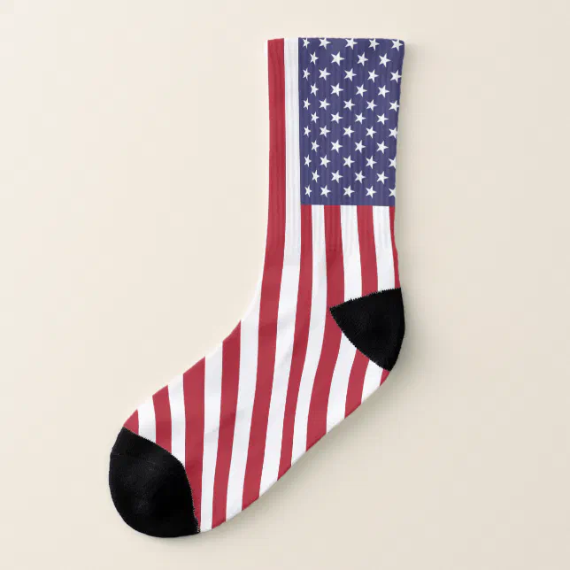 Patriotic All Over Print Socks with Flag of USA | Zazzle
