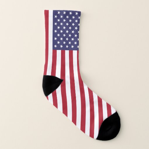 Patriotic All Over Print Socks with Flag of USA | Zazzle