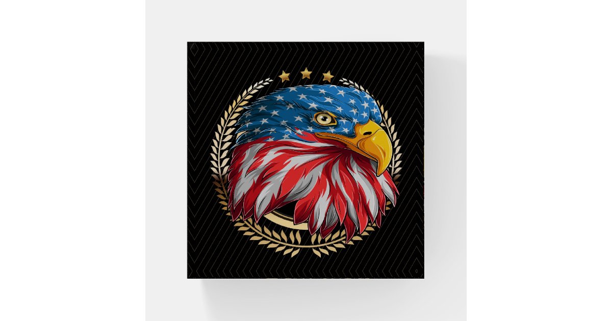 Patriotic American Eagle #2 Paperweight | Zazzle