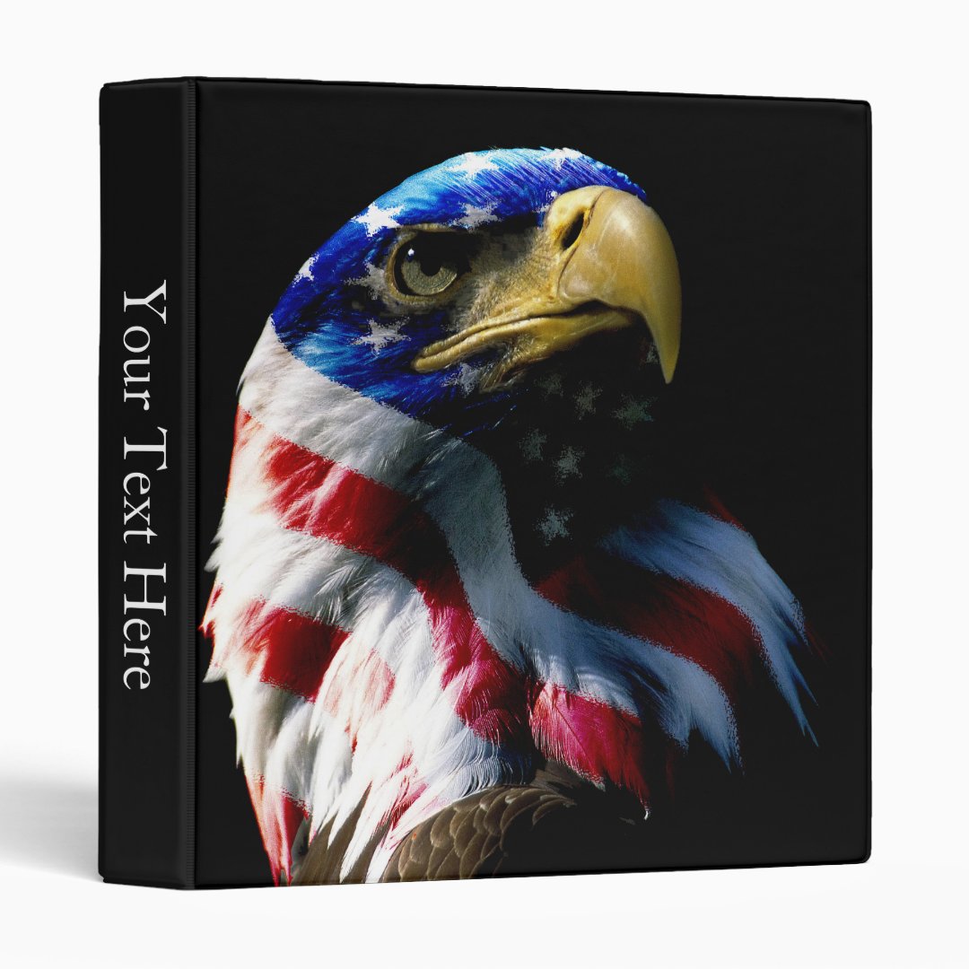 Patriotic American Eagle 3 Ring Binder | Zazzle