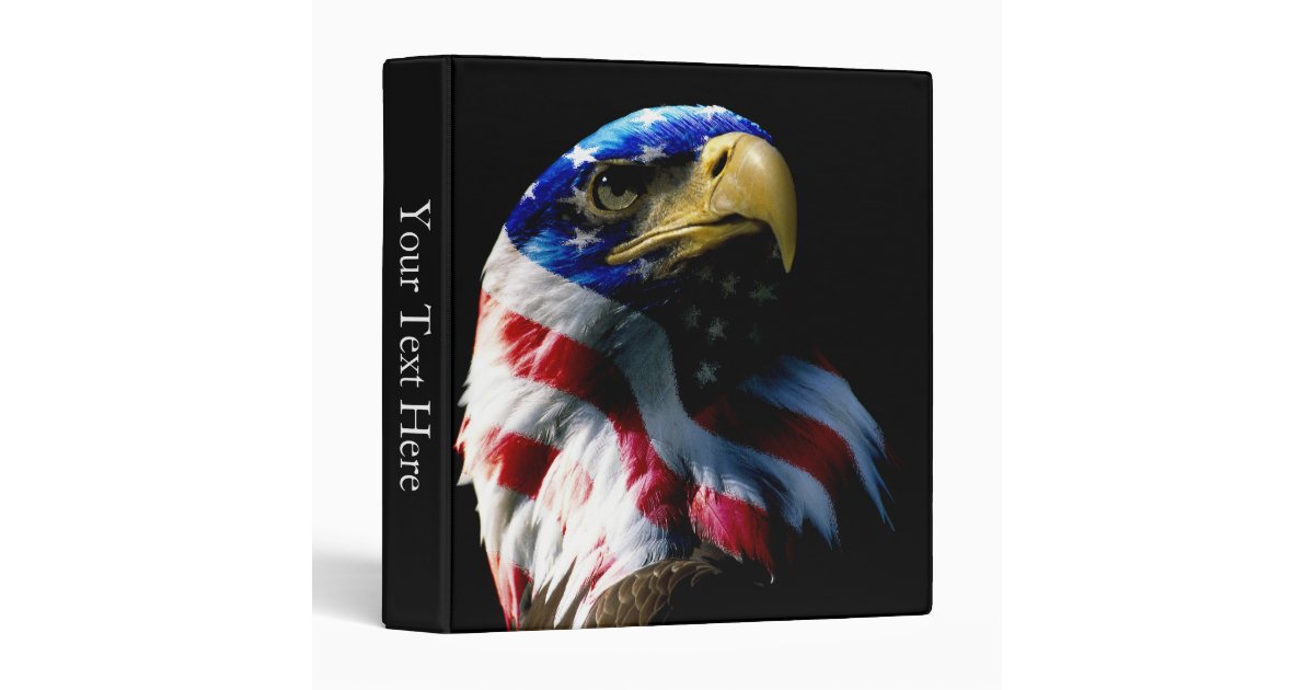 Patriotic American Eagle 3 Ring Binder | Zazzle