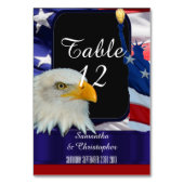 Patriotic American eagle and flag Table Number | Zazzle