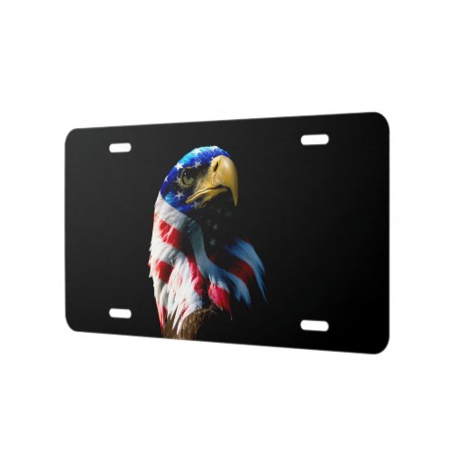 Patriotic American Eagle License Plate | Zazzle