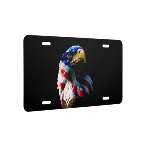 Patriotic American Eagle License Plate | Zazzle