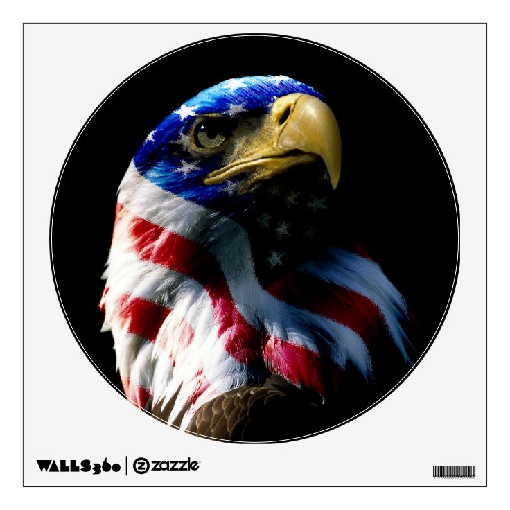 Patriotic American Eagle Wall Decal | Zazzle