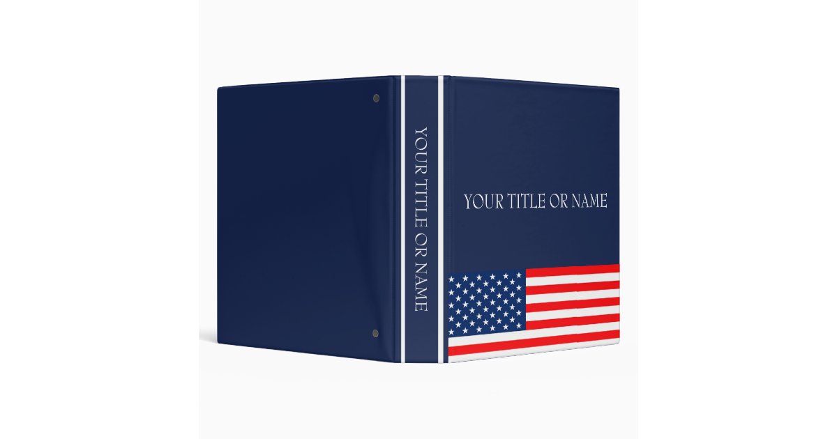 Patriotic American Flag 3 Ring Binder | Zazzle