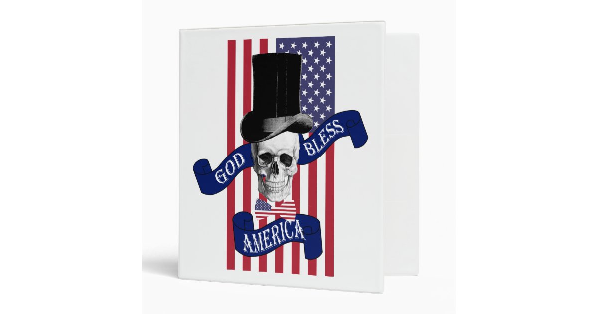 Patriotic American flag 3 Ring Binder | Zazzle