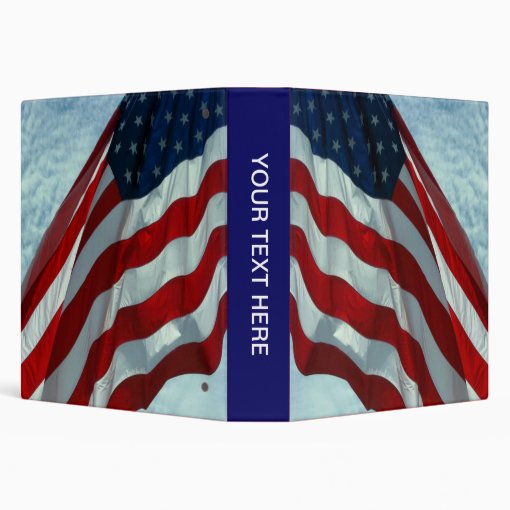 Patriotic American Flag 3 Ring Binder | Zazzle