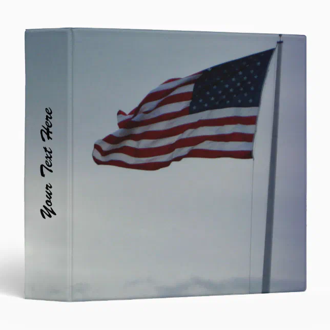 Patriotic American Flag 3 Ring Binder | Zazzle