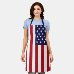 Patriotic American Flag Apron | Zazzle