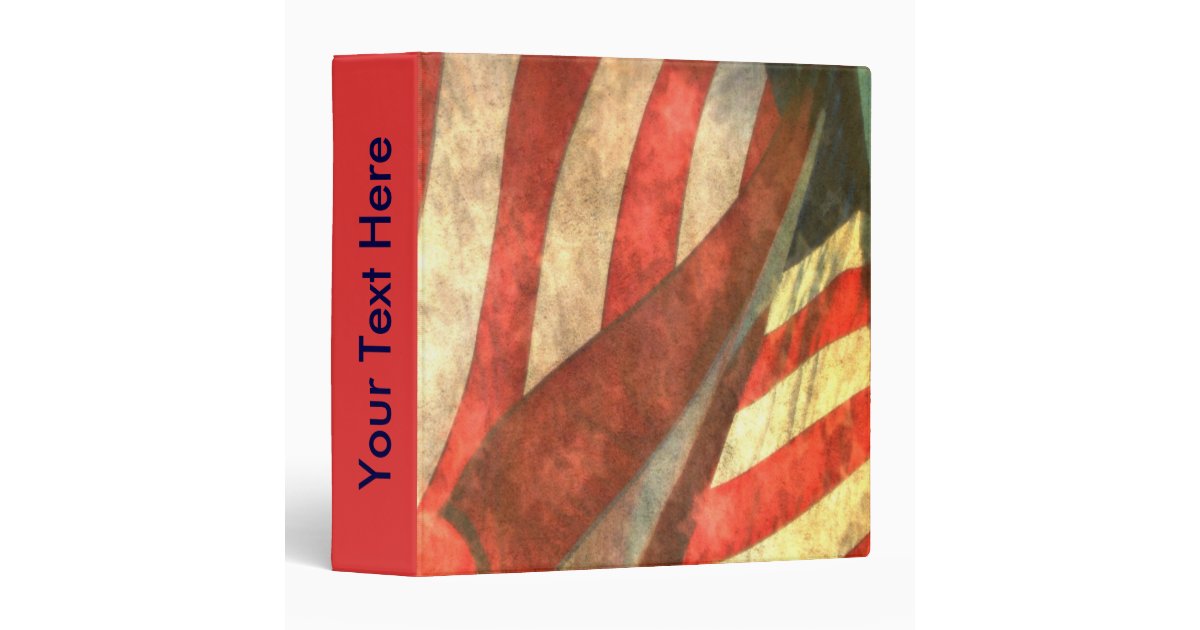 Patriotic American Flag Binder | Zazzle
