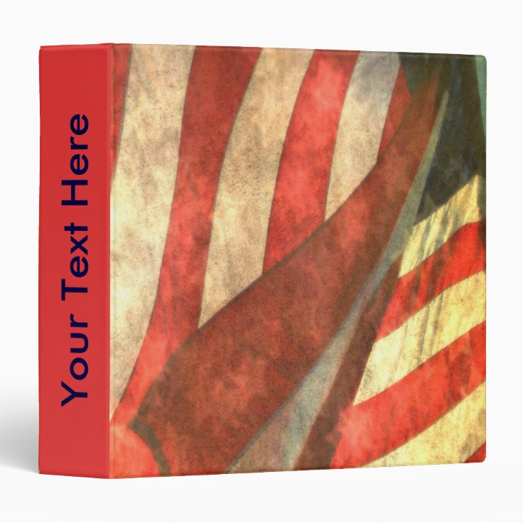 Patriotic American Flag Binder | Zazzle
