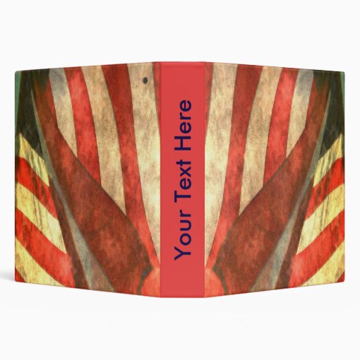 Patriotic American Flag Binder | Zazzle