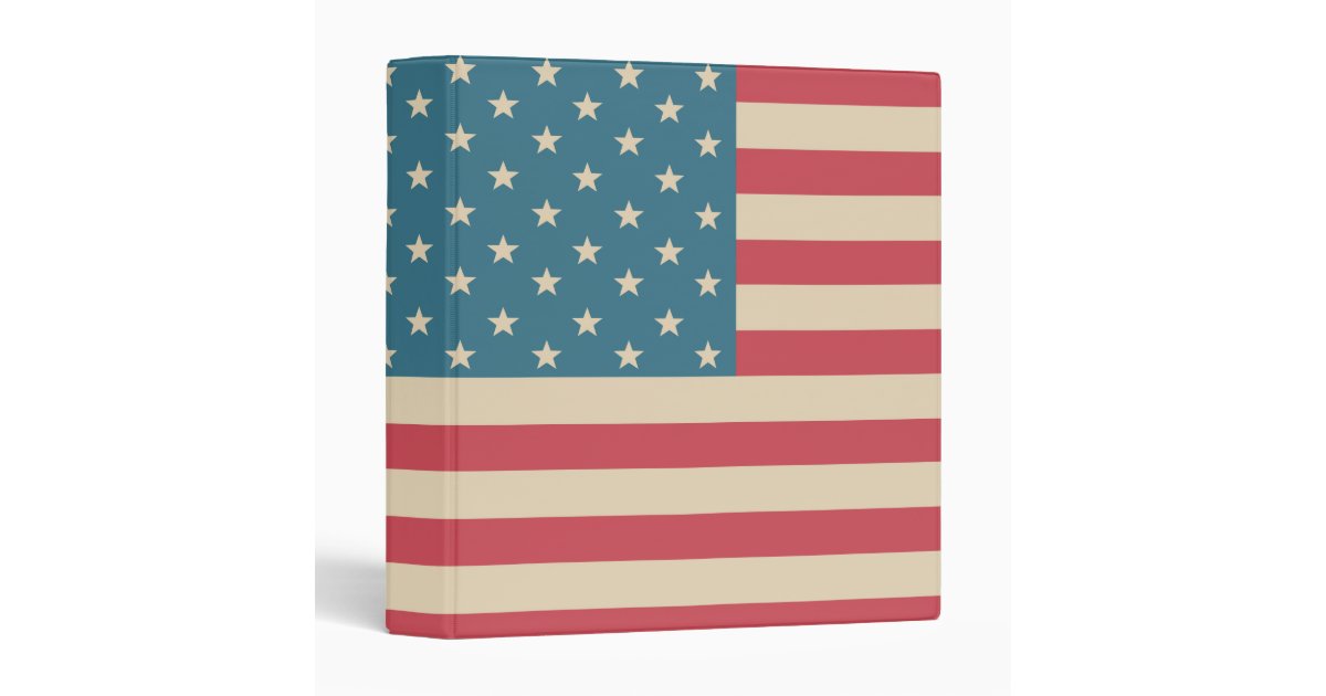 Patriotic American Flag Binder | Zazzle