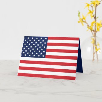 Patriotic American Flag Card | Zazzle