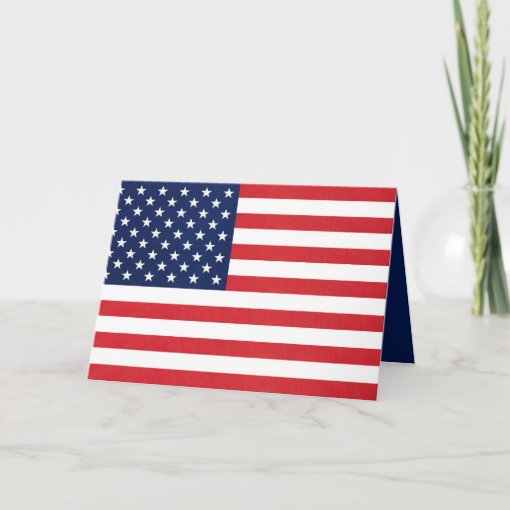 Patriotic American Flag Card | Zazzle
