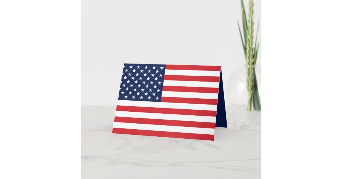 Patriotic American Flag Card | Zazzle