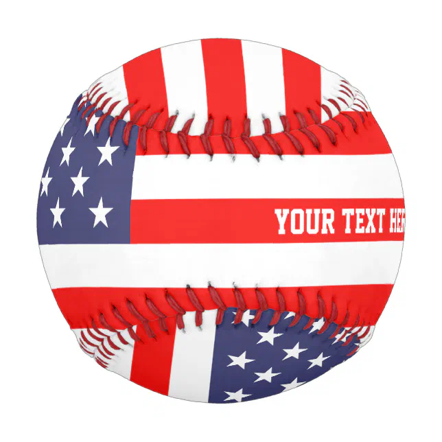 Patriotic American flag custom baseball sport gift | Zazzle