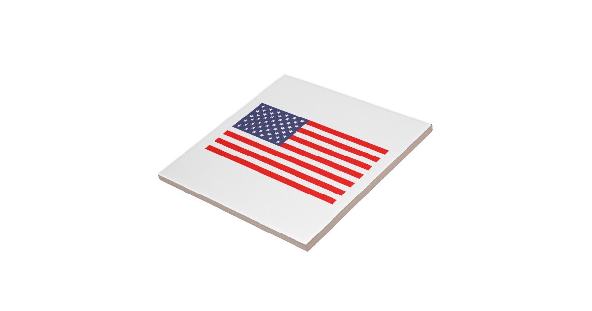 Patriotic American flag custom ceramic tiles | Zazzle