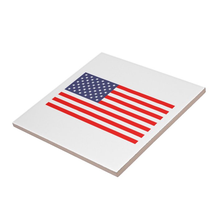 Patriotic American flag custom ceramic tiles | Zazzle