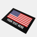Patriotic American flag door mat for home or store | Zazzle