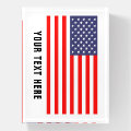 Patriotic American flag glass paperweight gift | Zazzle