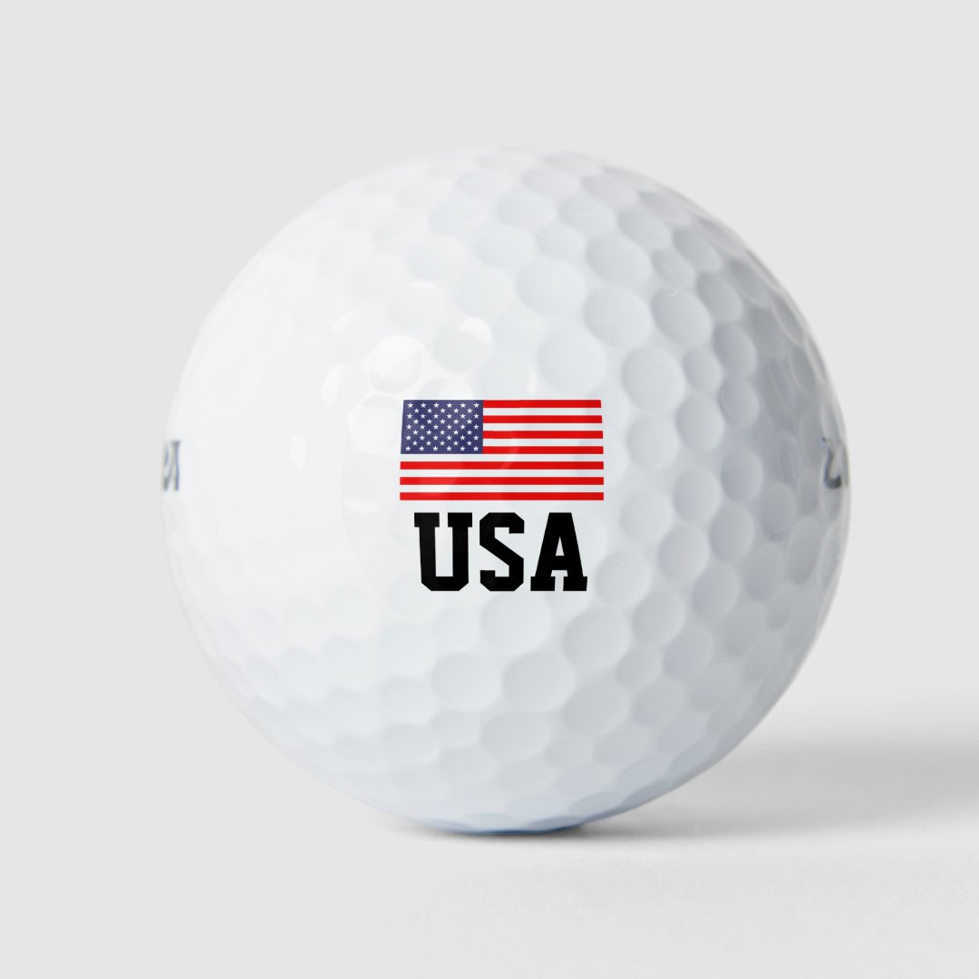 Patriotic American flag golf ball set | USA pride | Zazzle