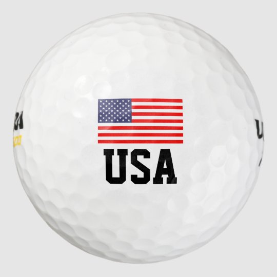 Patriotic American flag golf ball set | USA pride | Zazzle