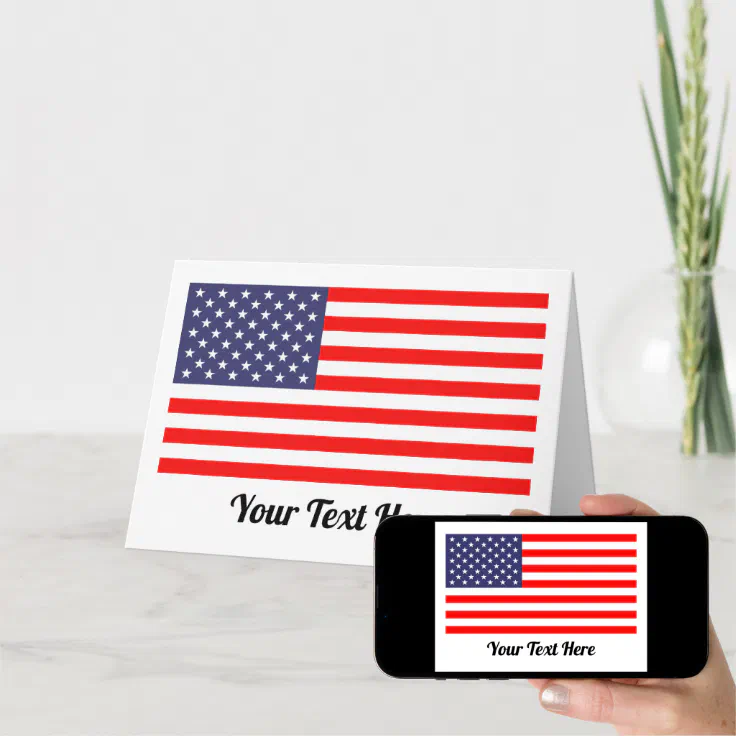 Patriotic American flag greeting cards | Zazzle