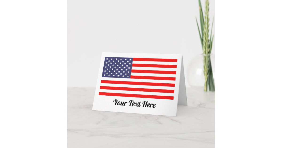 Patriotic American flag greeting cards | Zazzle