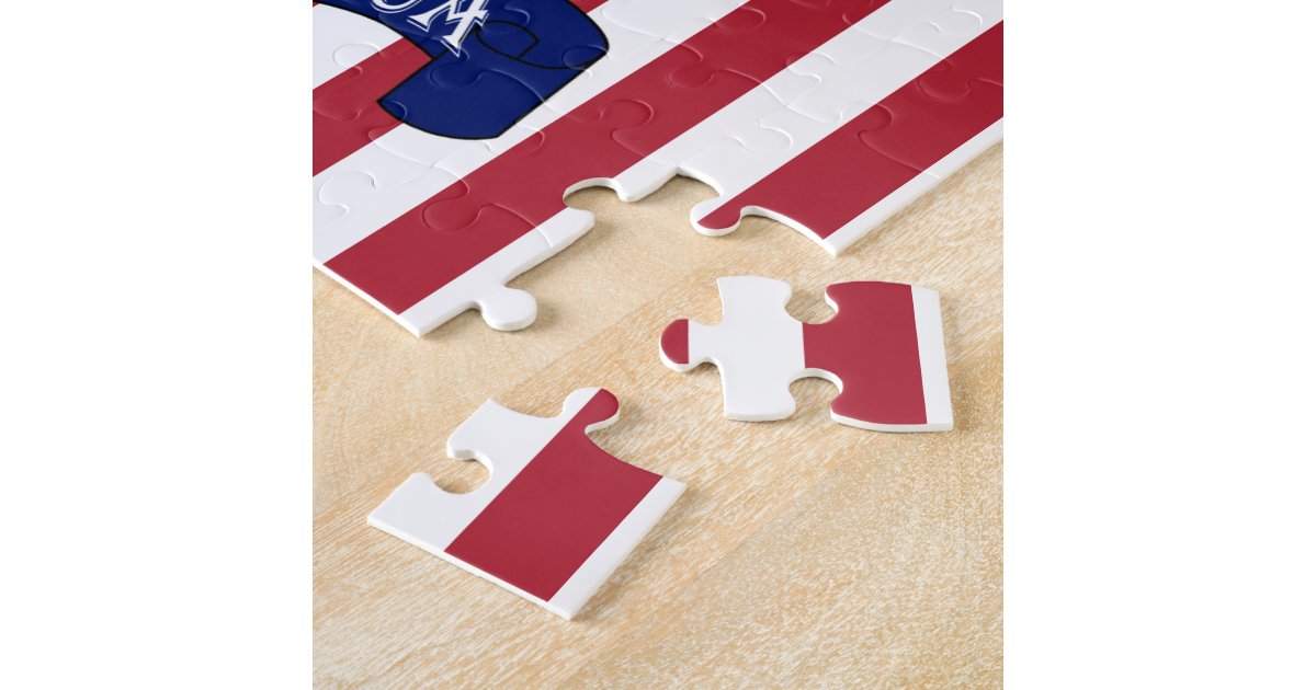 Patriotic American flag Jigsaw Puzzle | Zazzle