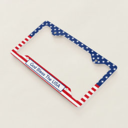Patriotic American Flag License Plate Frame | Zazzle