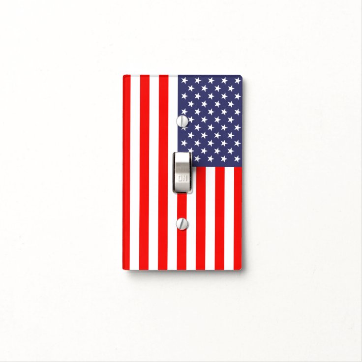 Patriotic American flag light switch cover | Zazzle