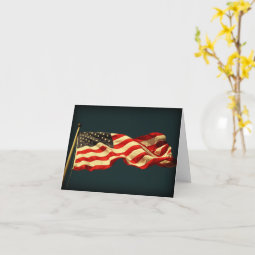 Patriotic American Flag Note Card | Zazzle