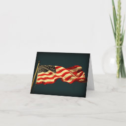 Patriotic American Flag Note Card | Zazzle