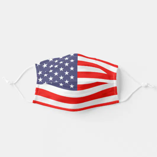 Patriotic American flag of the United States Adult Cloth Face Mask | Zazzle