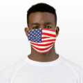 Patriotic American flag of the United States Adult Cloth Face Mask | Zazzle