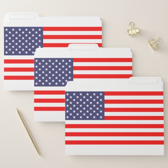 Patriotic American flag of USA custom File Folder | Zazzle.com
