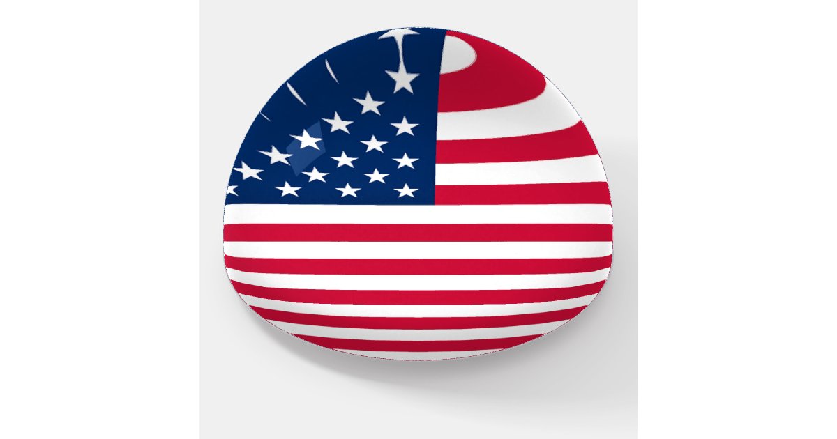 Patriotic American Flag Paperweights Paperweight | Zazzle