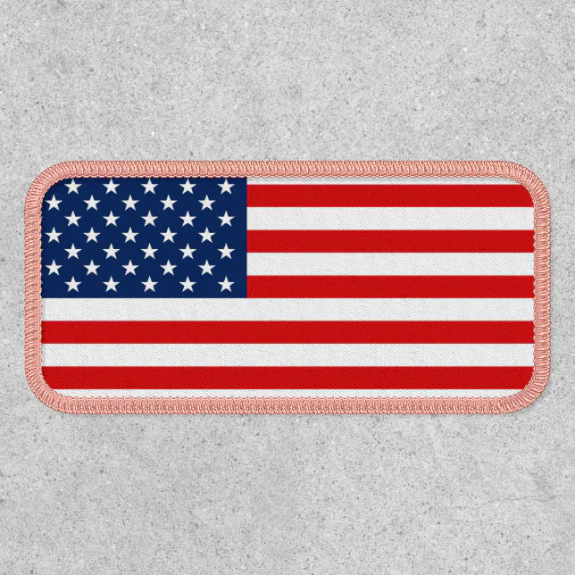 Patriotic American Flag Patch | Zazzle